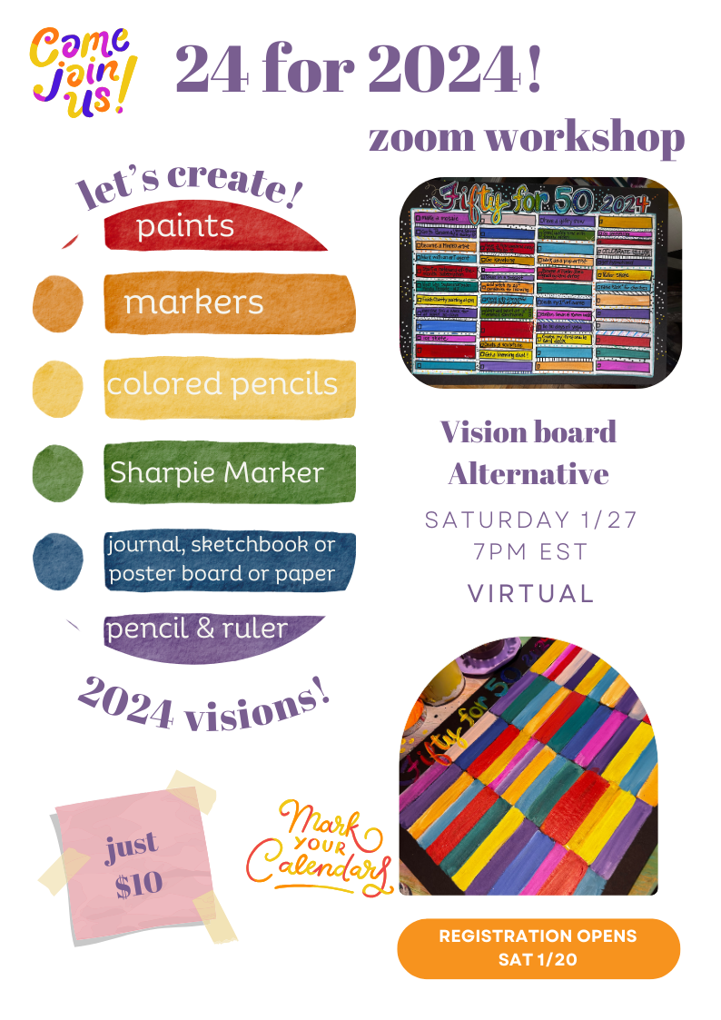 24 for 2024 Vision Board - Make Your Own Happy Paint Along 1/27/24 ...