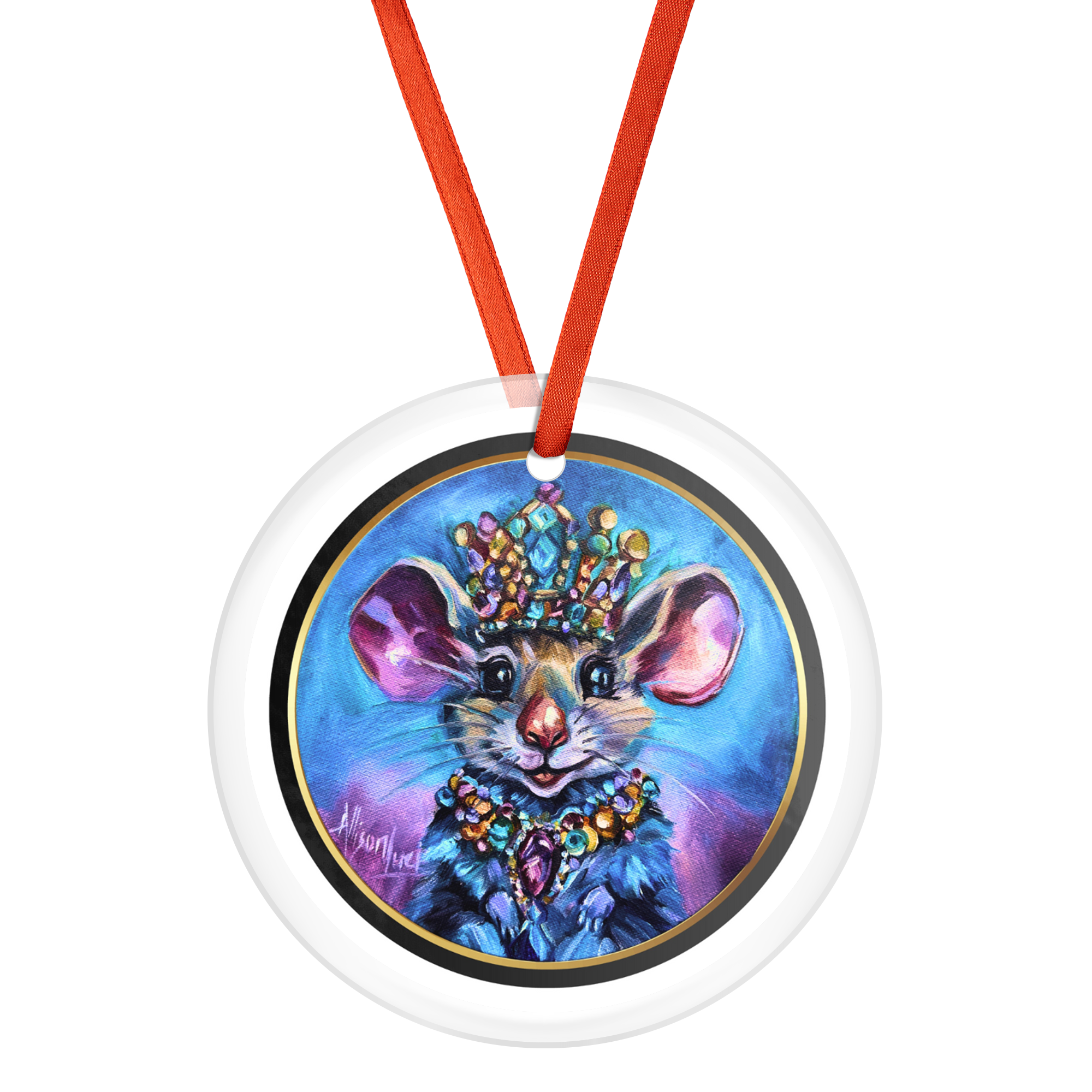 Gemma Mouse Ornament from Original Oil Painting Allison Luci – Allie ...